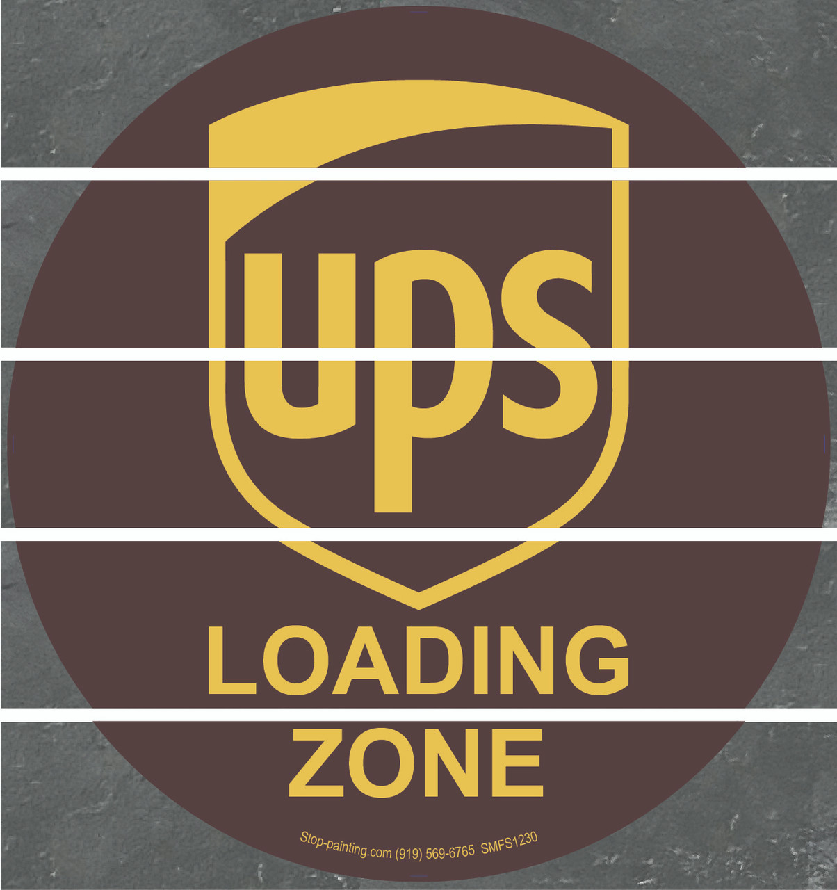 UPS Loading Zone Floor Sign | Stop-Painting.com