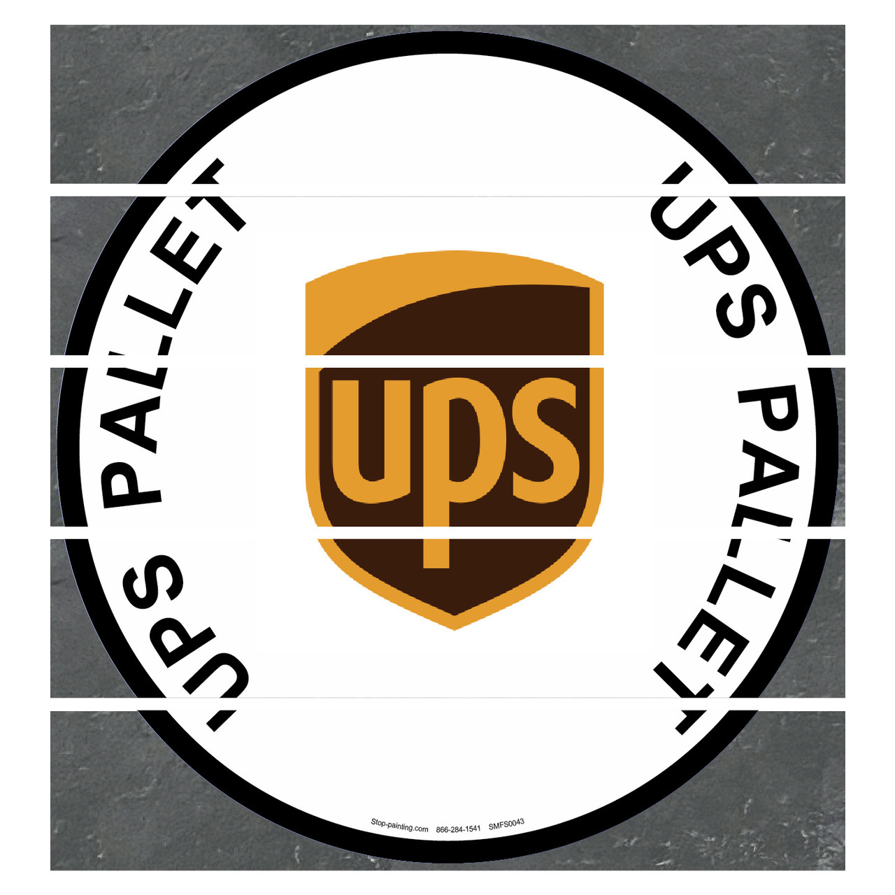 UPS Pallet Floor Sign | Stop-Painting.com