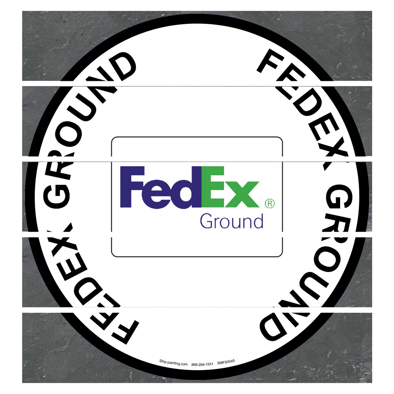 FedEx Ground Pick-Up Floor Sign | Stop-Painting.com