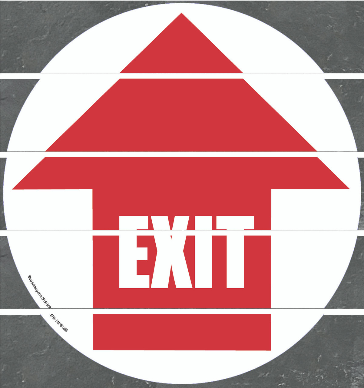 Red Exit Arrow Floor Sign | Stop-Painting.com
