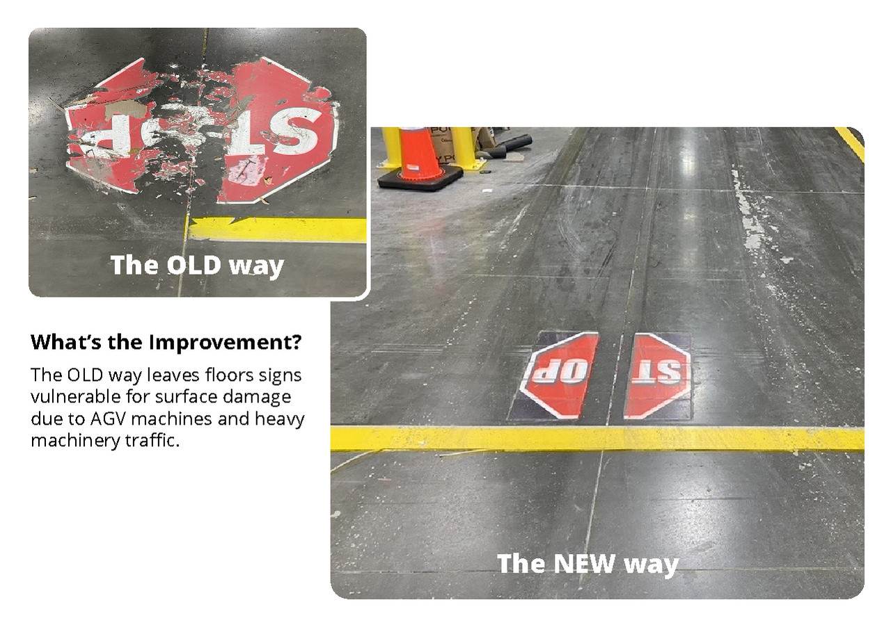 Superior Mark® Split 10-Piece Stop Sign | Stop-Painting.com