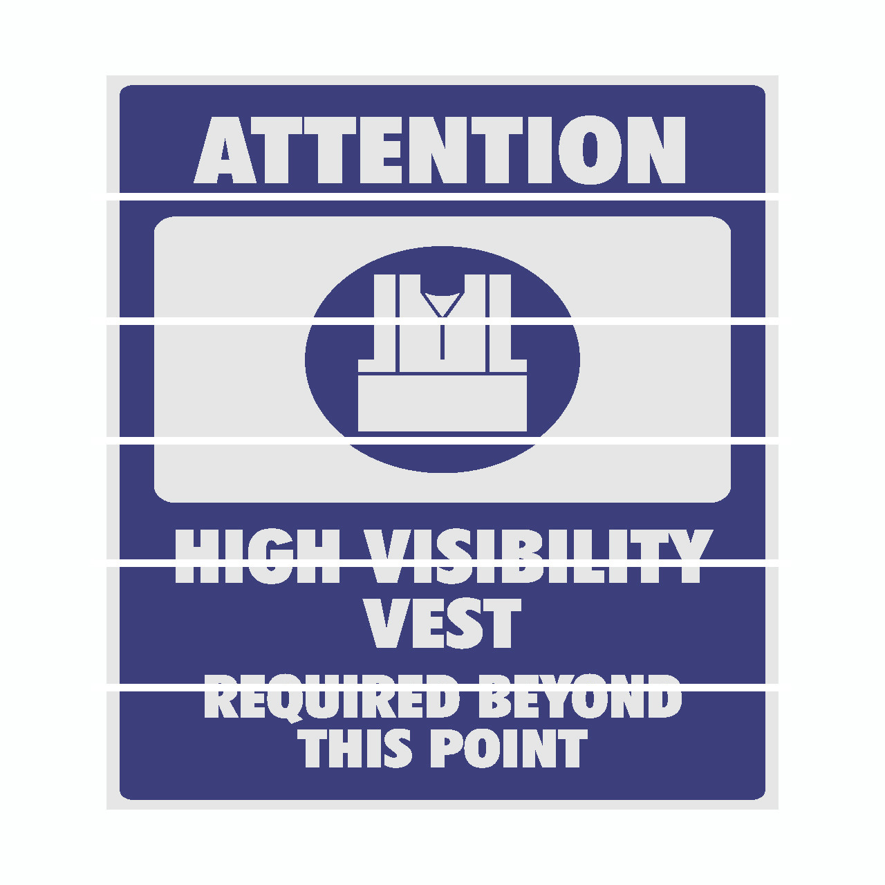 High Visibility Vest Required 6-Piece Floor Sign | Stop-Painting.com