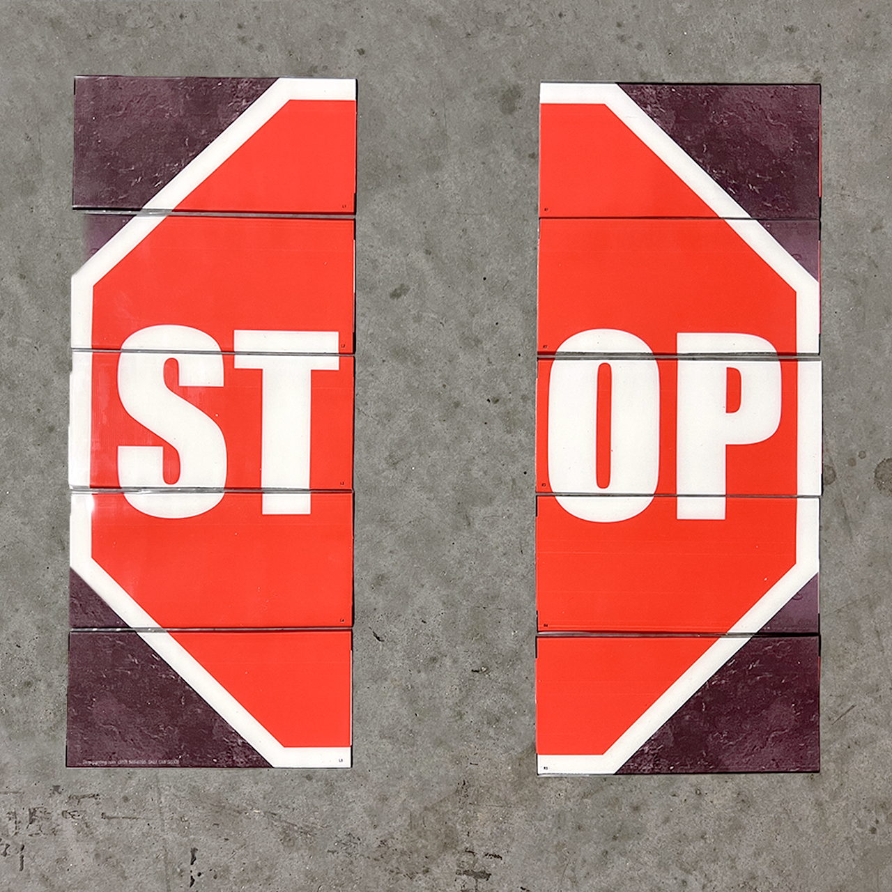 Template for Superior Mark® Split 10-Piece Stop Sign | Stop-Painting.com