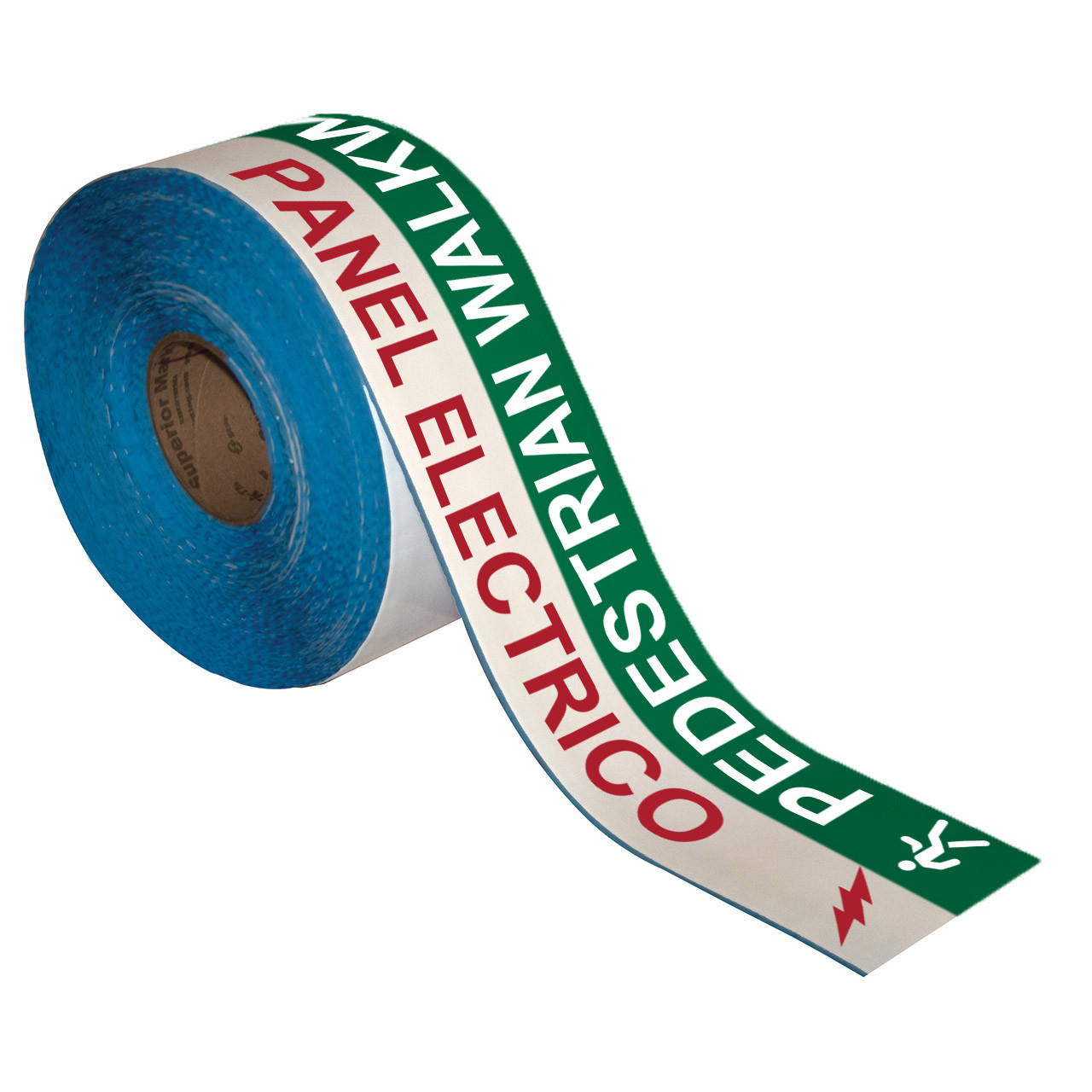 Superior Mark® Bilingual Repeating Message Floor Tape