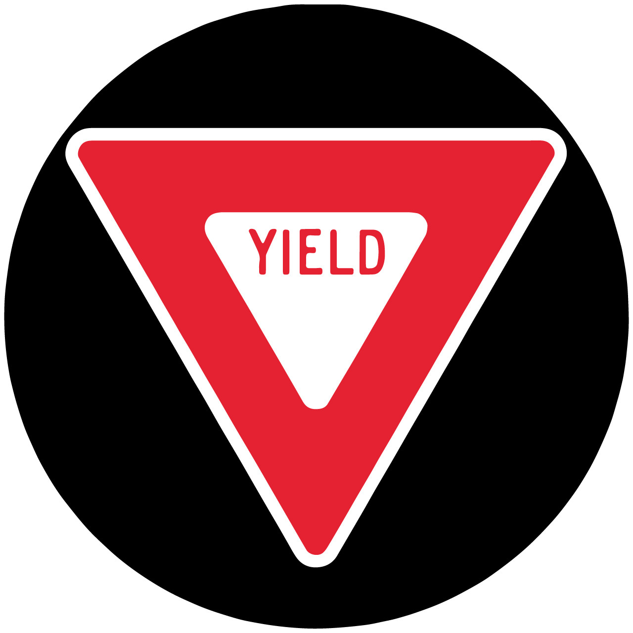 yield sign red