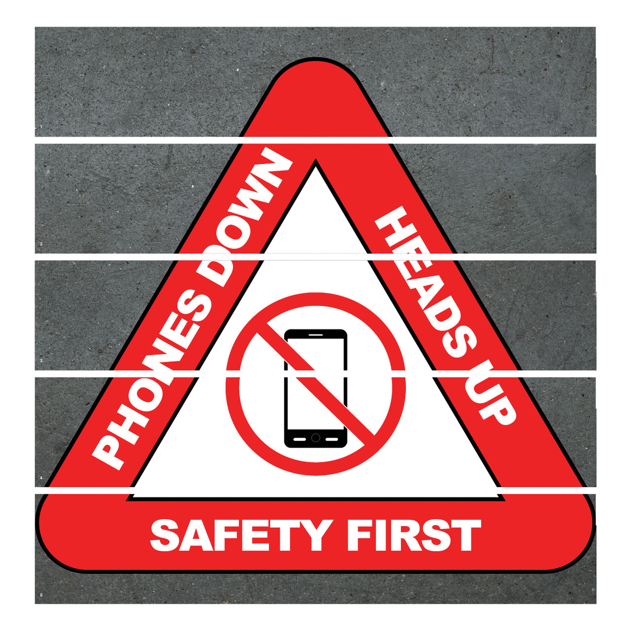 Phones Down, Heads Up, Safety First - Superior Mark® Tape - 18''- Blue ...