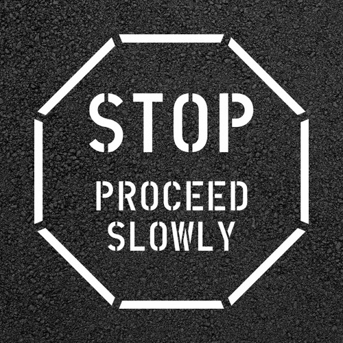 Stop Look Point Rubber Floor Sign - 17.5'' | Stop-Painting.com