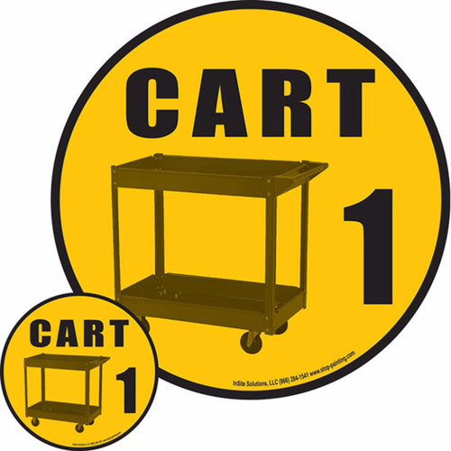 Cart Floor Sign Custom Printed ID Systems | Stop-Painting.com