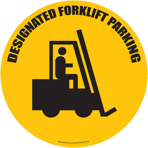 Designated Forklift Parking Floor Sign | Stop-Painting.com
