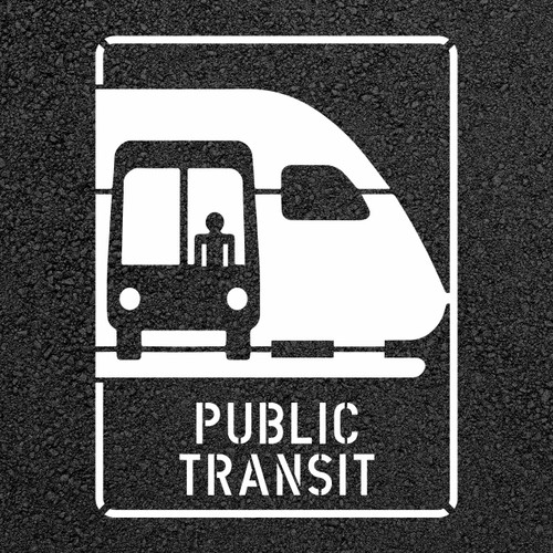 Public Transit Logo Stencil | Stop-Painting.com