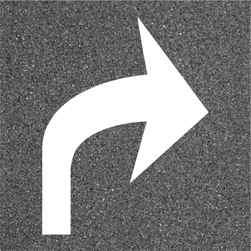 Right Turn Only Pavement Marking Symbol | Stop-Painting.com