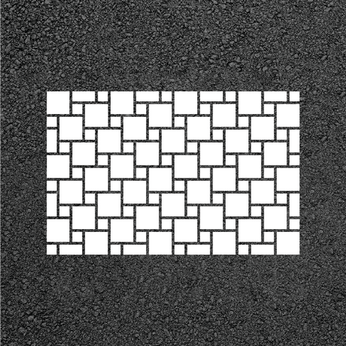 Square Tile Offset Stencil, Pack of 4 | Stop-Painting.com