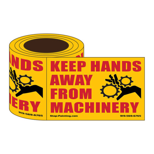 Keep Hands Away From Machinery Labels, Roll of 100 | Stop-Painting.com