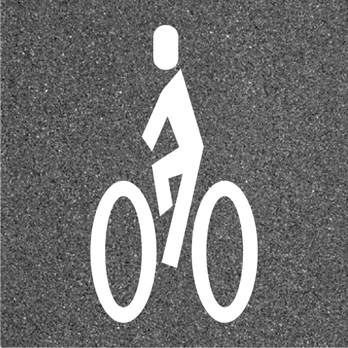 Bike Lane Symbol 6' | Stop-Painting.com
