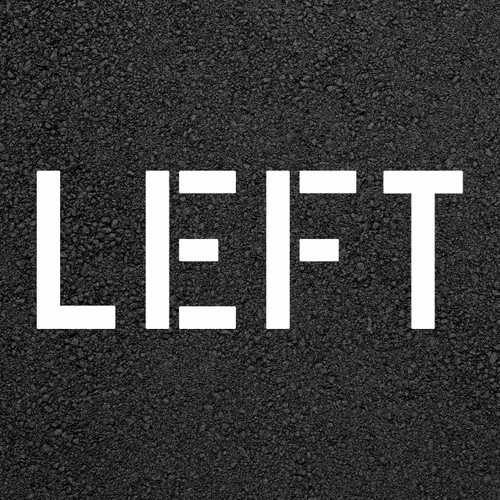 LEFT Character Stencil | Stop-Painting.com