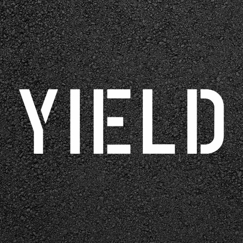 YIELD Character Stencil | Stop-Painting.com
