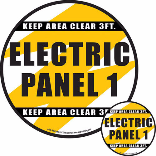 Electric Panel Floor Sign Custom-Printed ID Systems | Stop-Painting.com