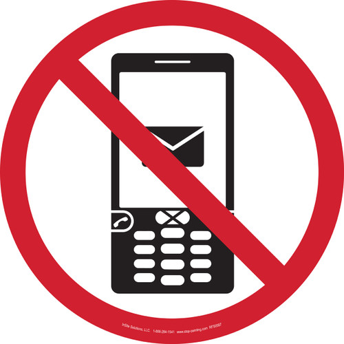 No Mobile Phone Allowed Floor Sign | Stop-Painting.com