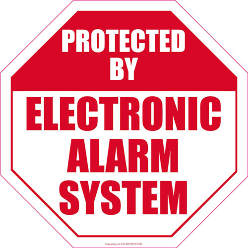 Protected By Electronic Alarm System Floor Sign | Stop-Painting.com