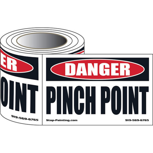 Pinch Point Safety Labels, Roll of 100 | Stop-Painting.com