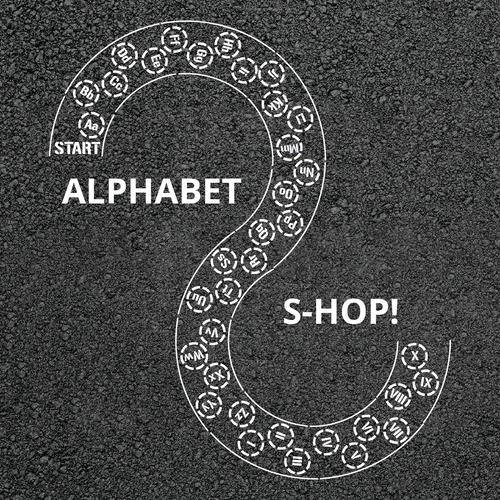 Alphabet Hop Stencil | Stop-Painting.com