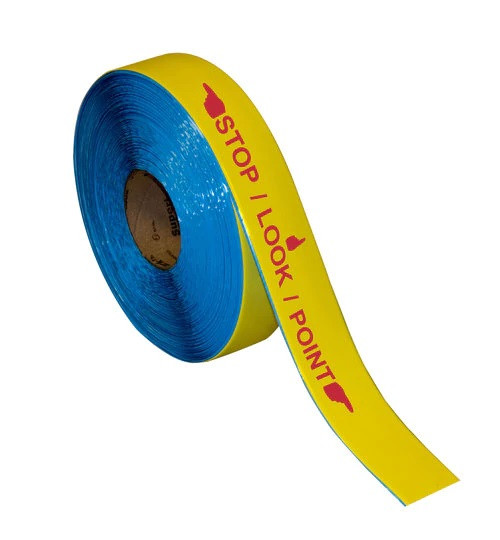 STOP LOOK POINT Floor Tape With Hand Signals | Stop-Painting.com