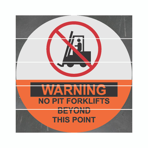 No PIT Forklifts Superior Mark® 5-Piece Floor Sign | Stop-Painting.com