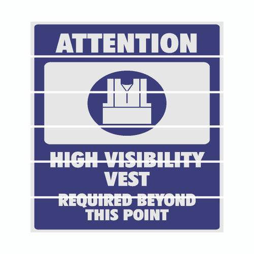 High Visibility Vest Required 6-Piece Floor Sign | Stop-Painting.com