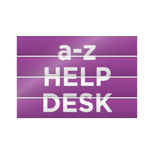 a-z Help Desk Superior Mark® 4-Piece Floor Sign | Stop-Painting.com