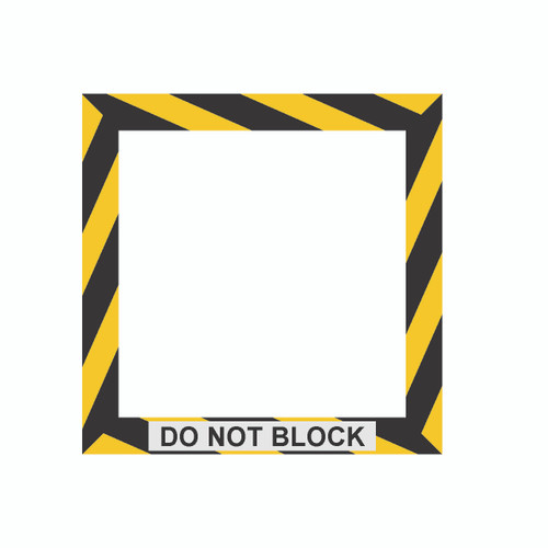 Black/Yellow Stripe Do Not Block Floor Tape Box Kit | Stop-Painting.com