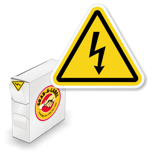 Electrical Shock Triangle Warning Labels, Pack of 250 | Stop-Painting.com