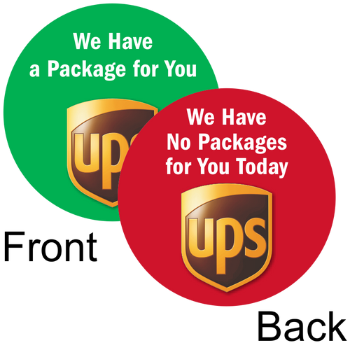 2-Sided Magnetic UPS Status Label | Stop-Painting.com