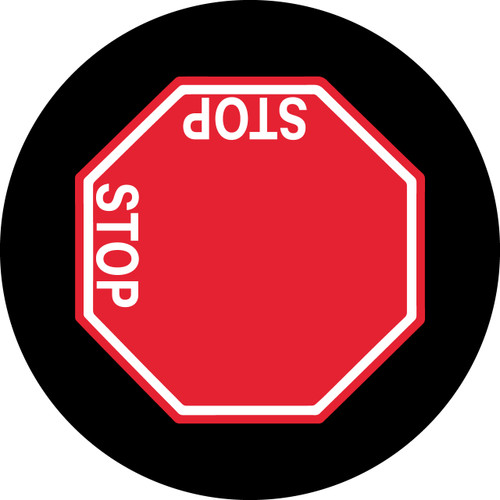 STOP Sign 2-Way L Configured Projector Slide | Virtual Sign