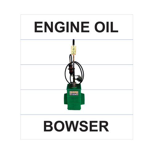 Engine Oil Bowser Superior Mark® 5-Piece Floor Sign | Stop-Painting.com