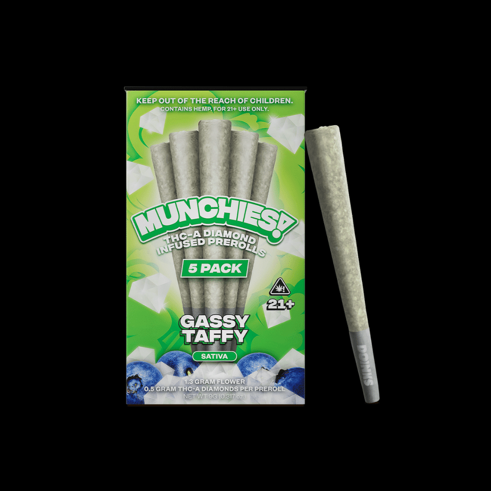 THCa Diamond Infused 1g Pre Rolls 5ct Box of 10 Delta Munchies