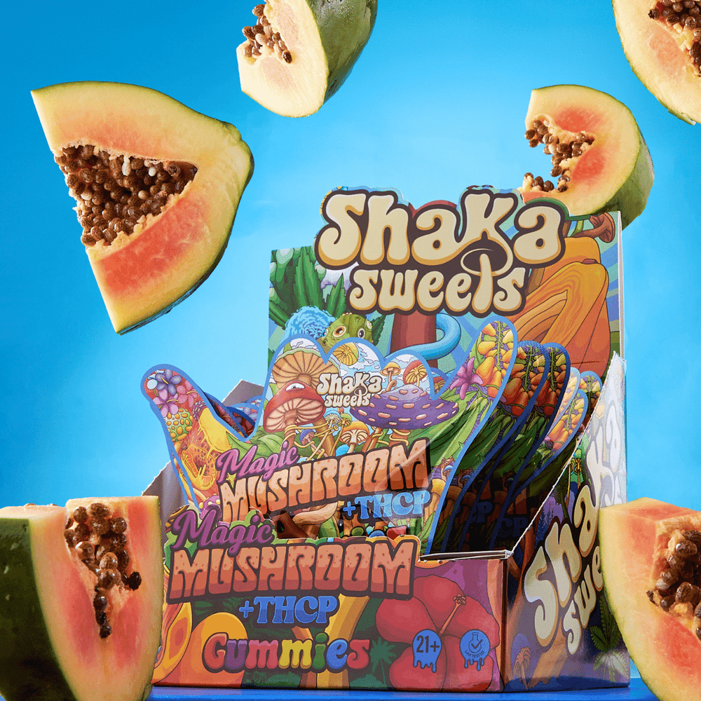 Magic Mushroom Gummies 8ct (Display of 10) by Shaka Sweets | HS CBD