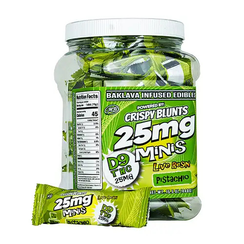 Crispy Blunts Minis - Delta 9 25mg (Jar of 40) | HS CBD