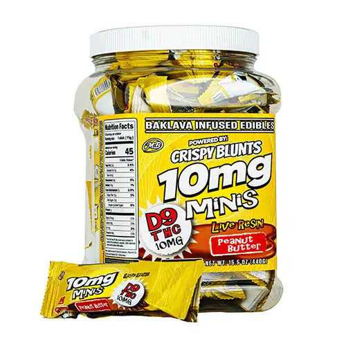 Crispy Blunts Minis - Delta 9 10mg (Jar of 40) | HS CBD