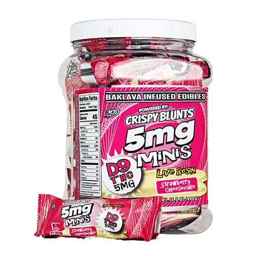 Crispy Blunts Minis - Delta 9 5mg (Jar of 40) | HS CBD