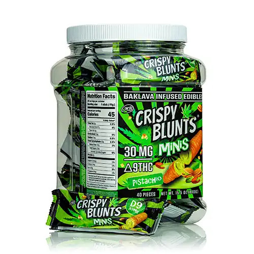 Crispy Blunts Minis - Delta 9 30mg (Jar of 40) | HS CBD