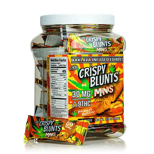 Crispy Blunts Minis - Delta 9 30mg (Jar of 40) | HS CBD