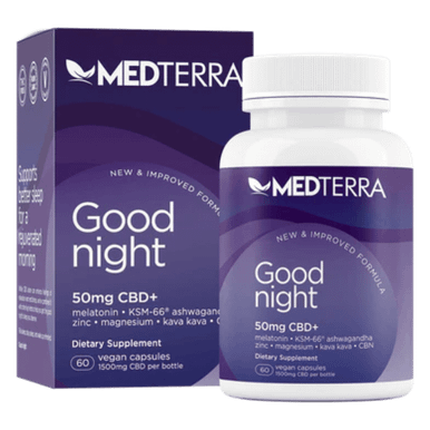 Medterra Good Night Capsules 50MG CBD 1.5MG CBN 60ct - HS CBD