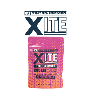 Xite Edibles Hemp Derived Delta 9 Fruit Gummies 20ct (Case of 8) | HS CBD