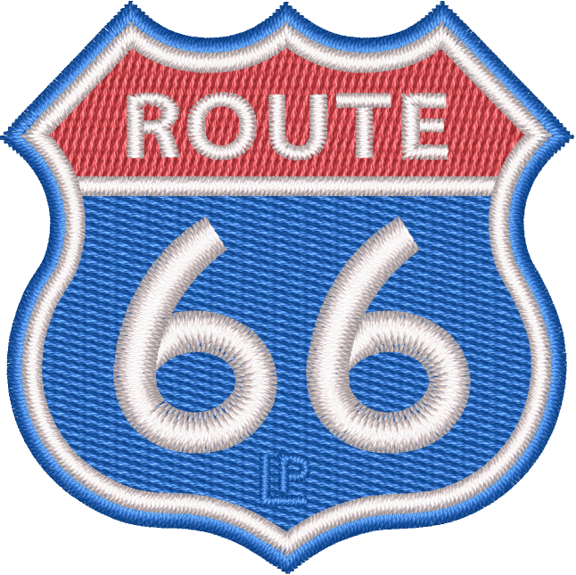 Route 66 Die Cut 2x2 Loyalty Patch