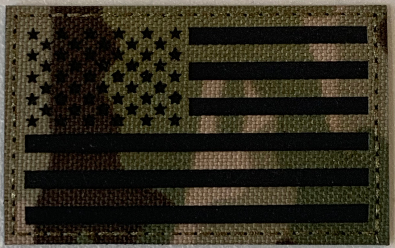 Laser Cut Black Non-Reflective US Flag - OCP