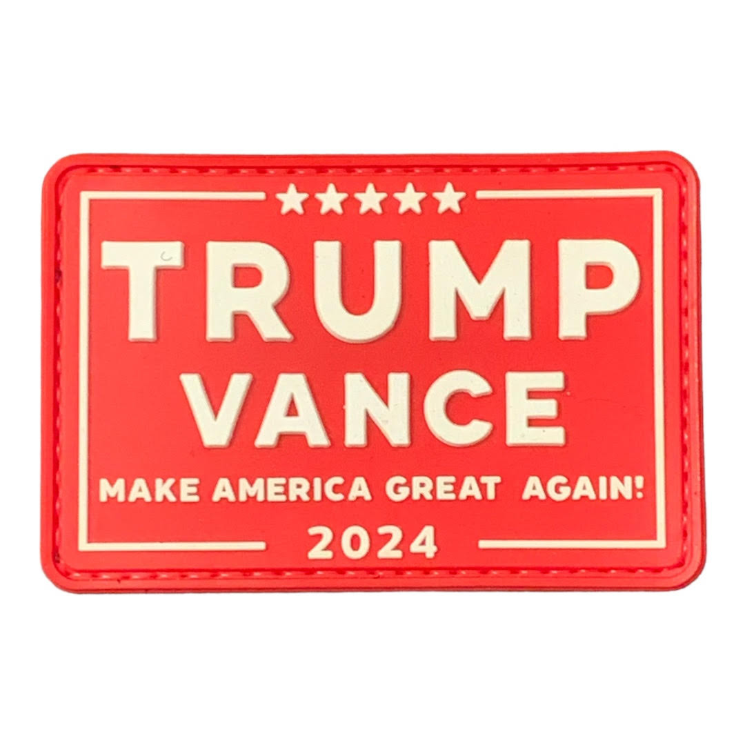 TRUMP | VANCE 2024 Red & White - 2x3 PVC Loyalty Patch