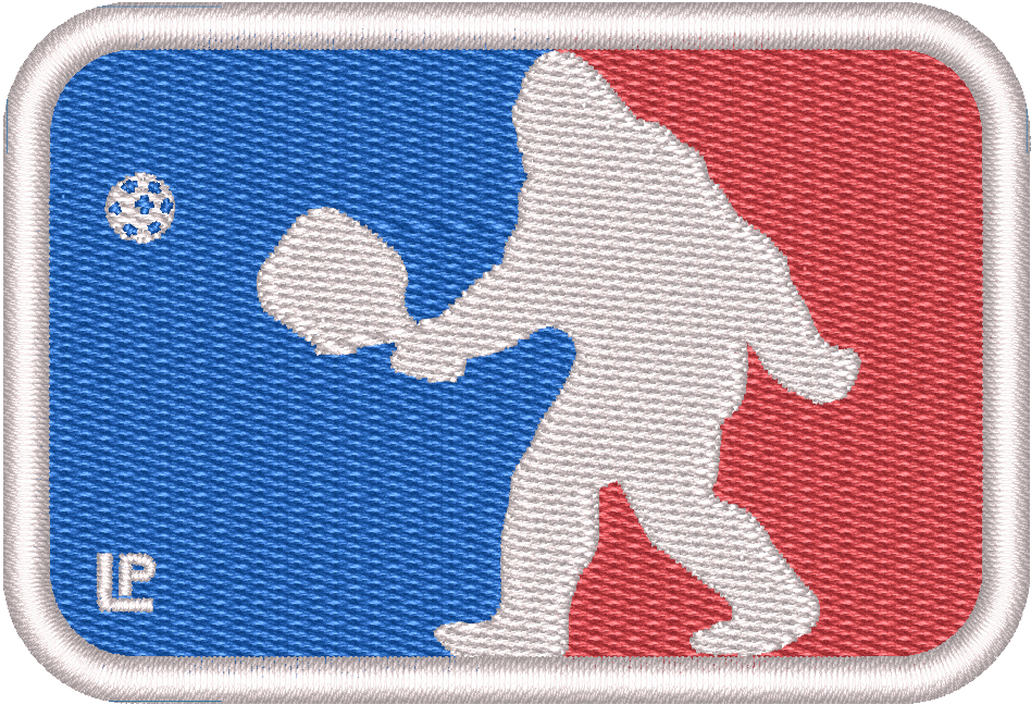 Pickleball - Sasquatch Red, White, and Blue 2x3 Loyalty Patch