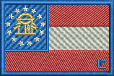 Georgia State Flag 2x3 Loyalty Patch