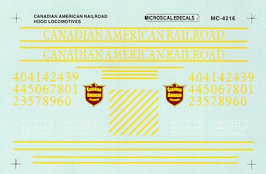 Decal, locomotive, Canadian American Railroad - Canadian Express Line