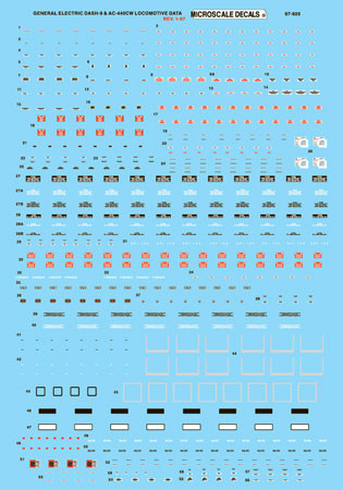 Decal, Dash 9/AC4400 series data - Canadian Express Line